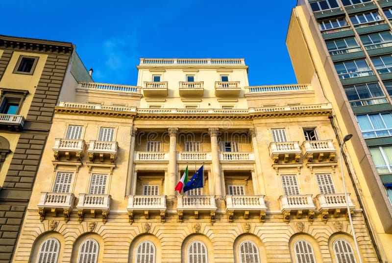 Buildings at the Seafront Promenade of Naples Stock Photo - Image of ...