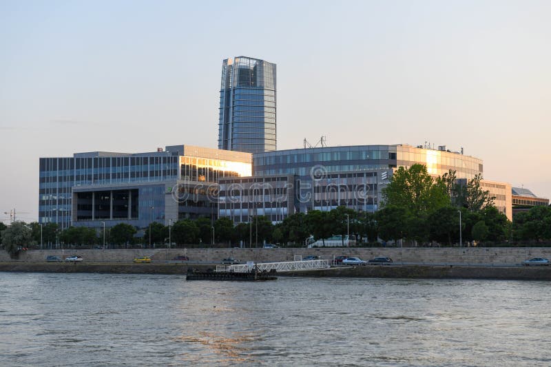 Buildings Seen from the Danube River at Budapest on Hungery Editorial ...