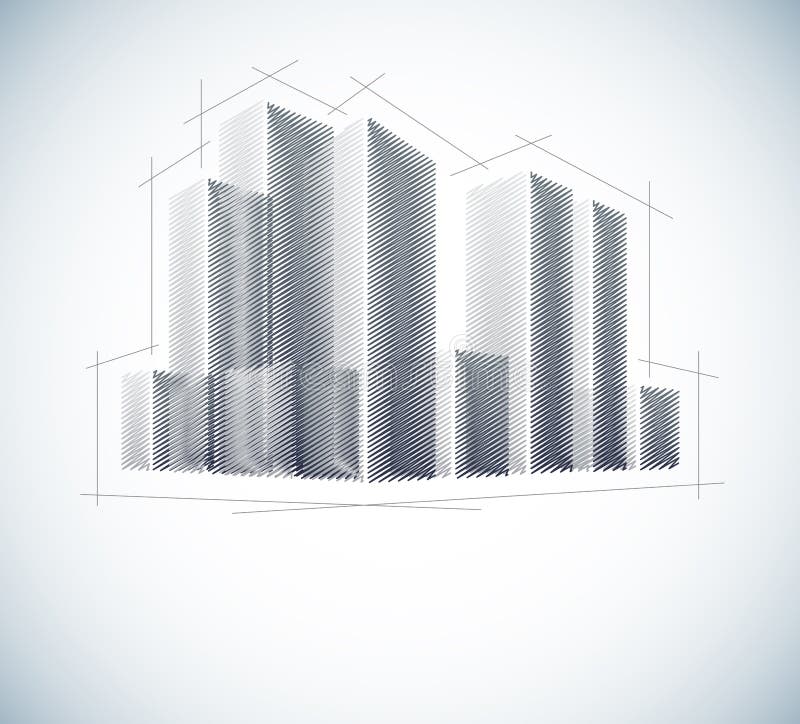 Abstract buildings vector stock vector. Illustration of residential ...