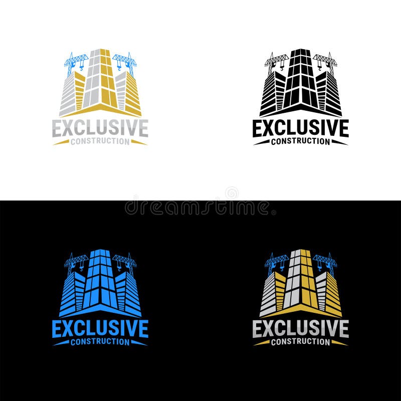 Under Construction Buildings Exclusive Construction Logo Design Stock ...