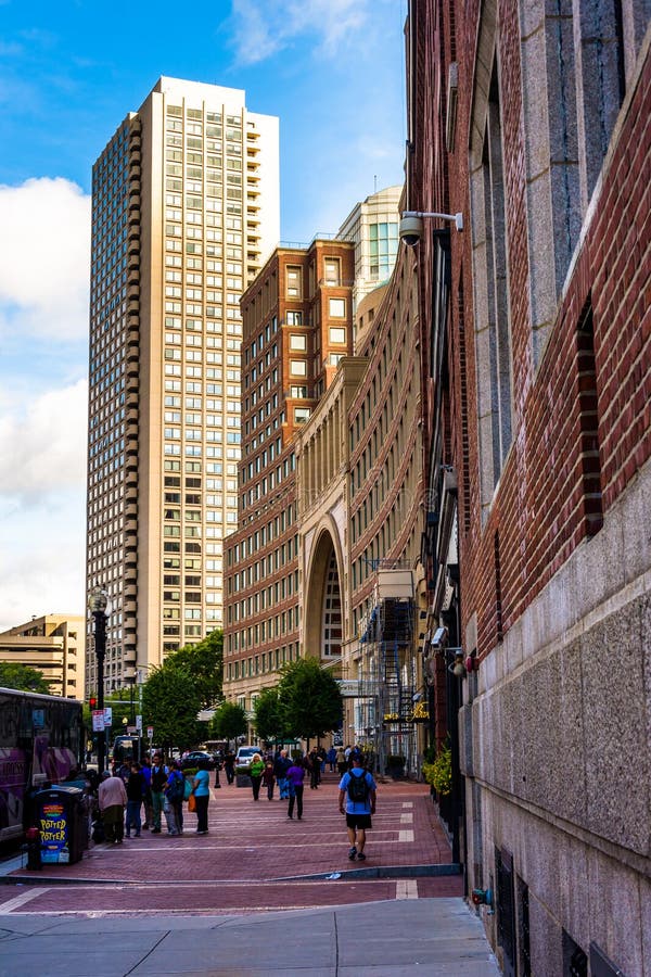 Buildings on a Street in Boston, Massachusetts. Editorial Photo - Image ...