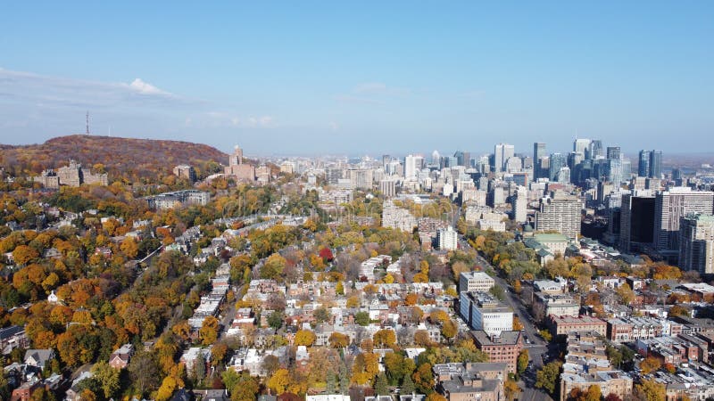 Buildings and Streets in Downtown Montreal, Canada Stock Image - Image ...