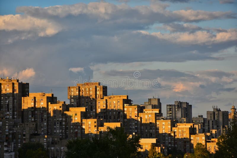 Buildings stock image. Image of beautiful, clouds, buildins - 131497839