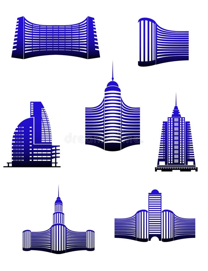 Buildings symbols stock vector. Illustration of estate - 11100374
