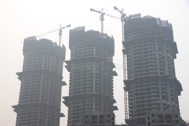 Buildings Under Construction in China Editorial Photography - Image of ...