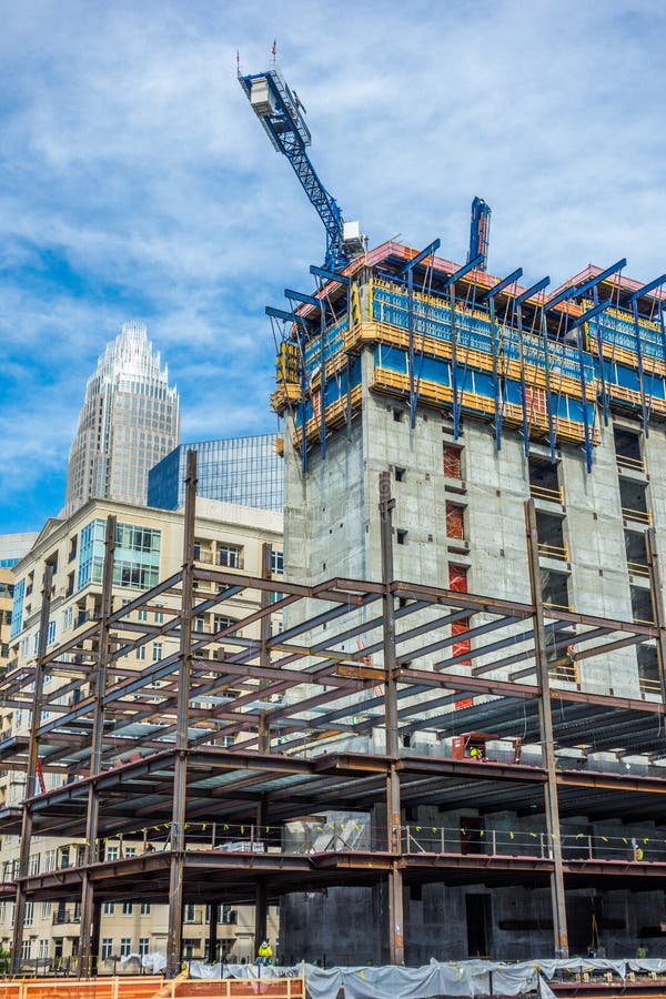 Buildings Under Construction in a Major City Stock Image - Image of ...