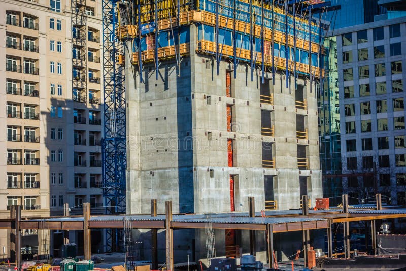 Buildings Under Construction in a Major City Stock Photo - Image of ...