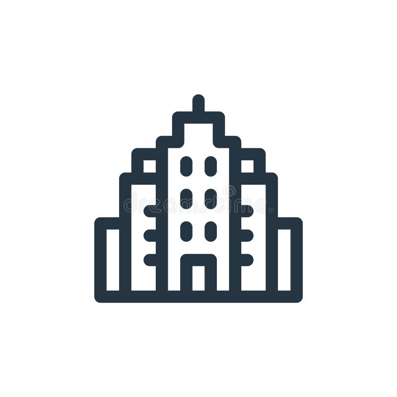 Buildings Vector Icon. Buildings Editable Stroke. Buildings Linear ...