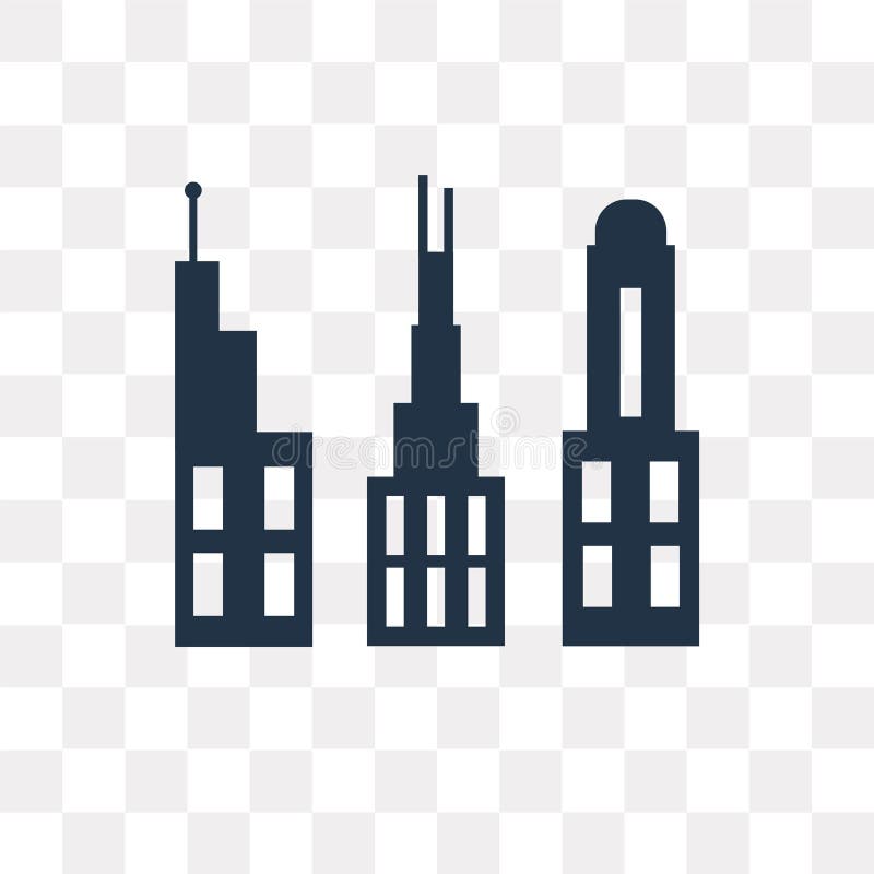 Buildings Vector Icon Isolated on Transparent Background, Buildings ...