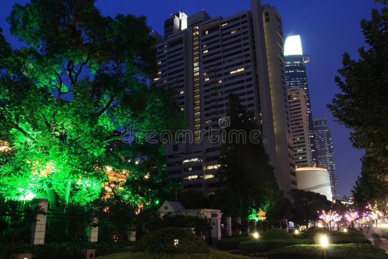 Buildings on West Nanjing Road in Shanghai Stock Image - Image of ...