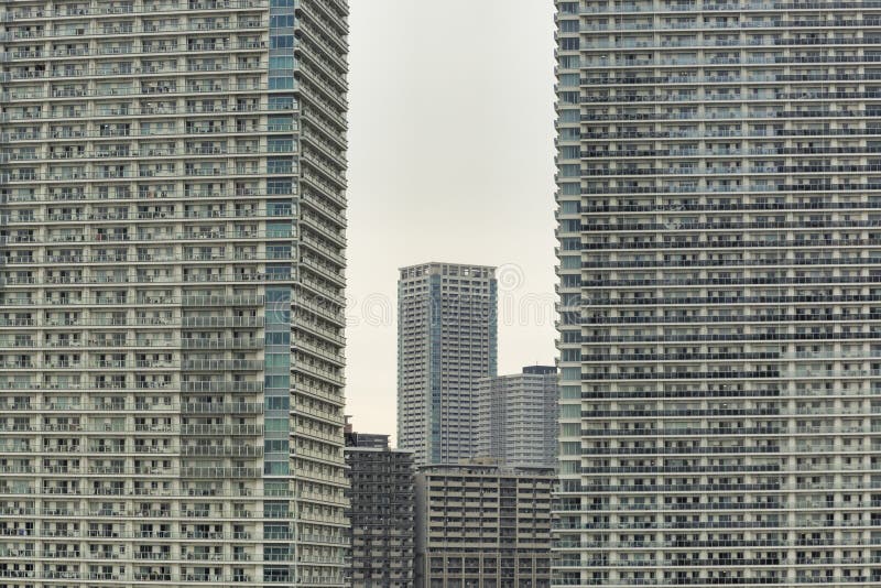 Buildings with Windows Background in Tokyo Editorial Stock Photo ...
