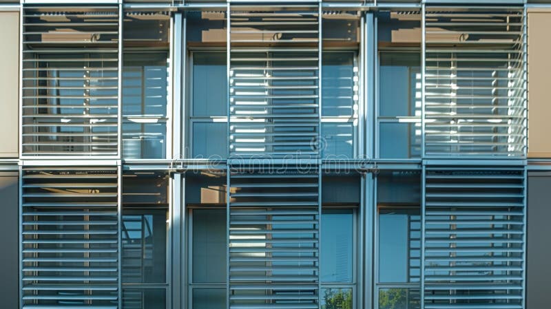 The Buildings Windows Covered with Thick Metal Shutters Stock Photo ...