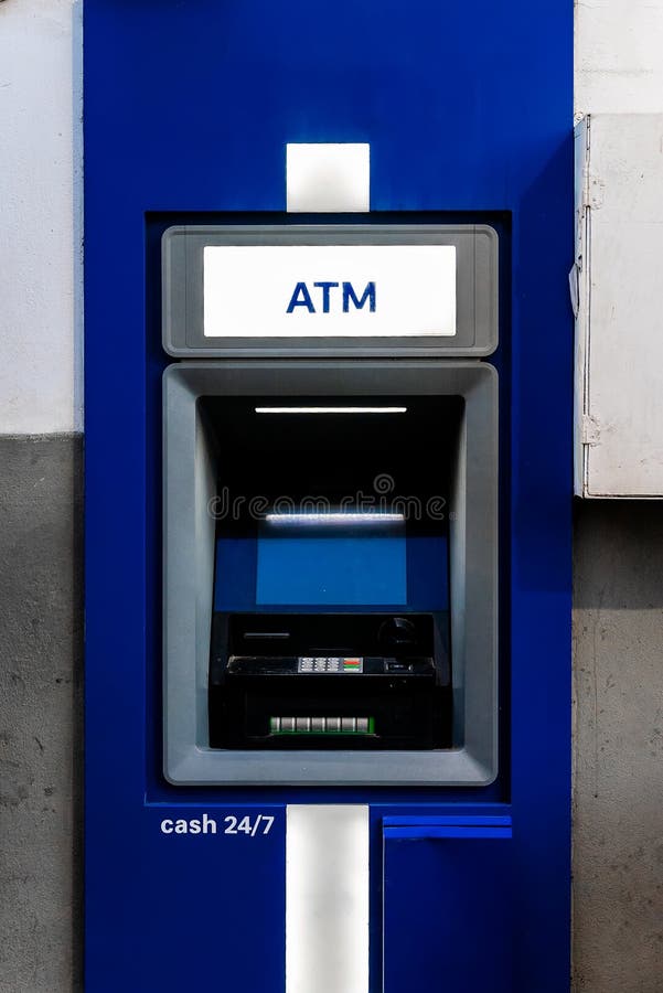 Built-in ATM machine stock image. Image of banking, cashline - 302927095
