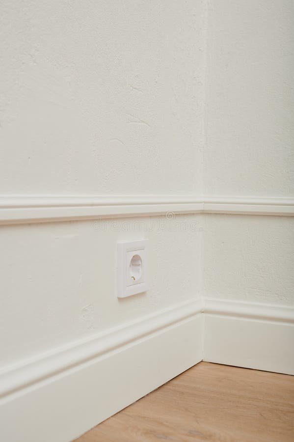 Built-in Electrical Sockets in the Wall Stock Photo - Image of double ...