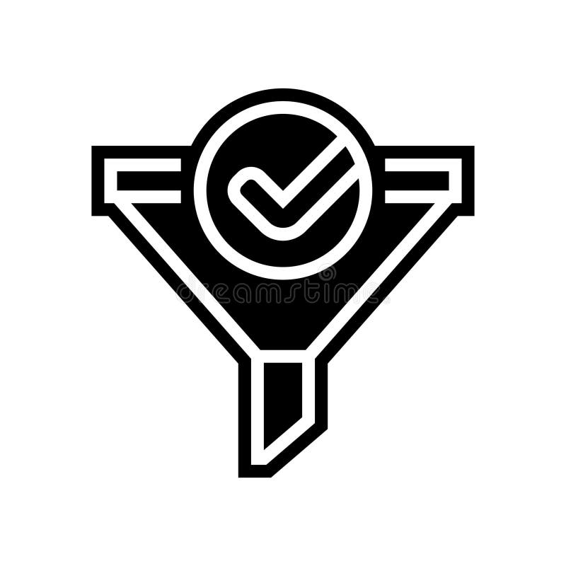 Built Filter Glyph Icon Vector Illustration Stock Illustration ...