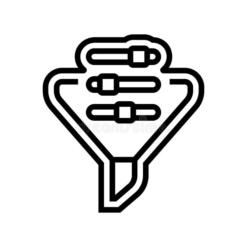 Built Filter Line Icon Vector Illustration Stock Illustration ...