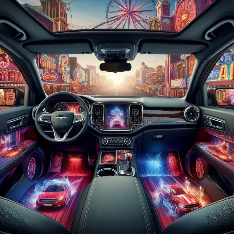 A Built in Mini Magic Show Inside the Car, with Illusi Stock Image ...