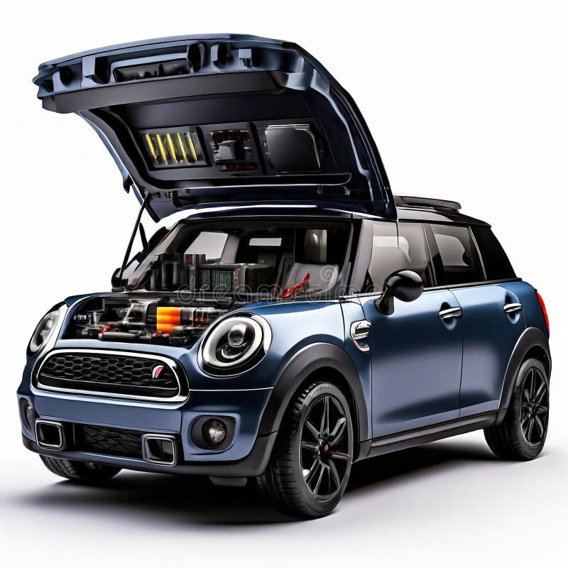 A Built in Mini Spy Headquarters Inside the Car with H Stock ...