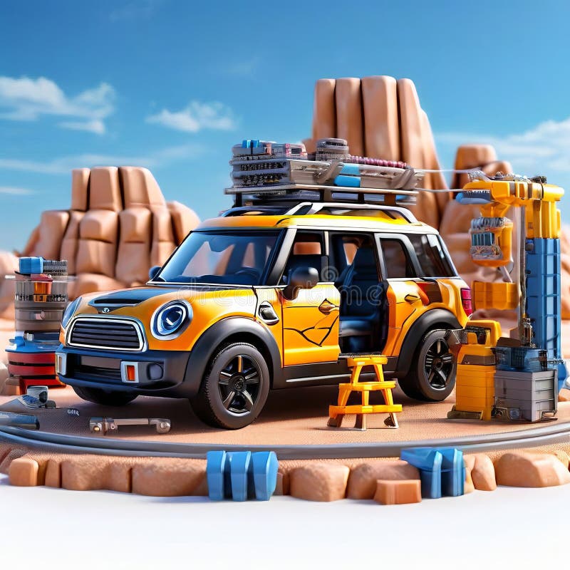 A Built in Mini Superhero Training Camp Inside the Car Stock Image ...