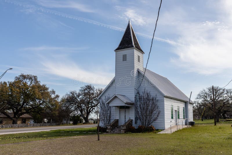 Old 1800`s Church in Cherokee Texas Stock Photo - Image of barn ...