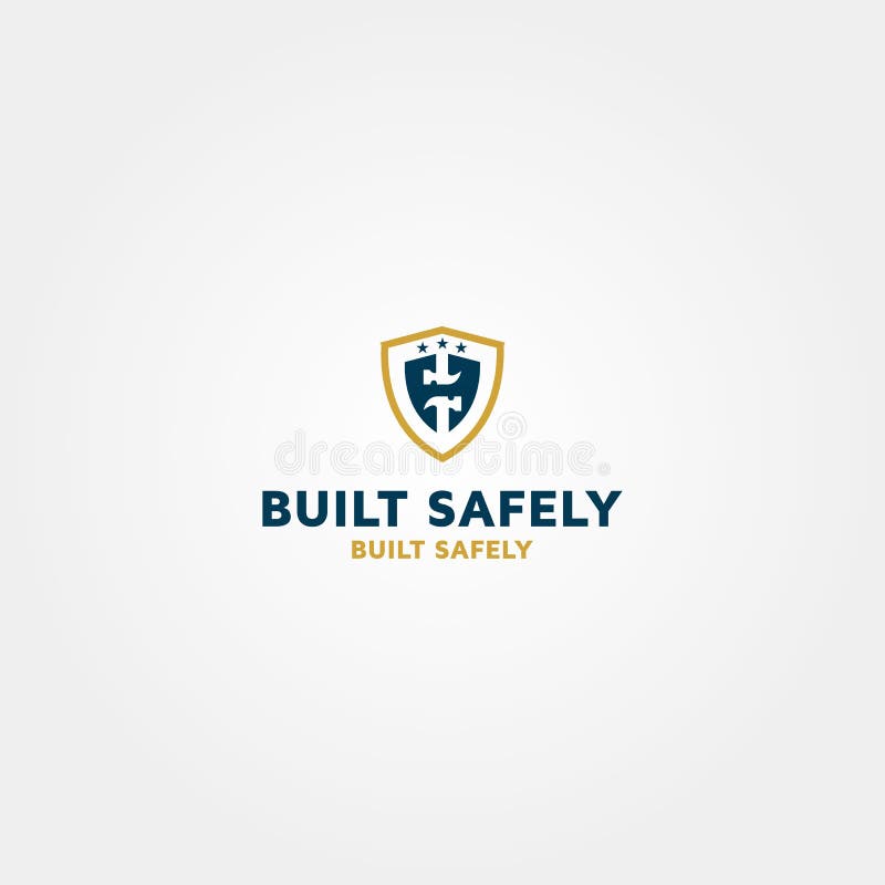 Built Safely Building Vector Logo Design Template Stock Vector ...