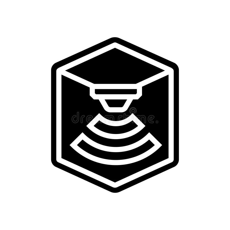 Built Sensor Glyph Icon Vector Illustration Stock Illustration ...