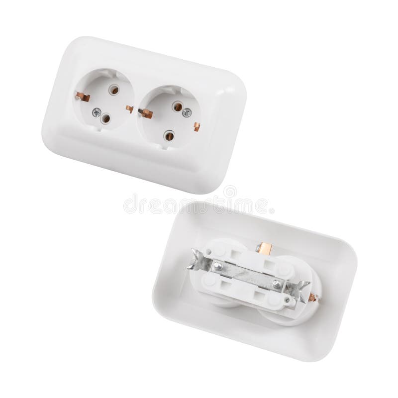 Built-in Socket Isolated on White Background Stock Photo - Image of ...