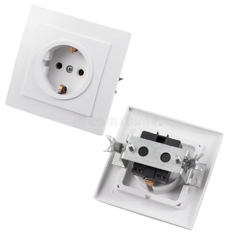 Built-in Socket Isolated on White Background Stock Image - Image of ...