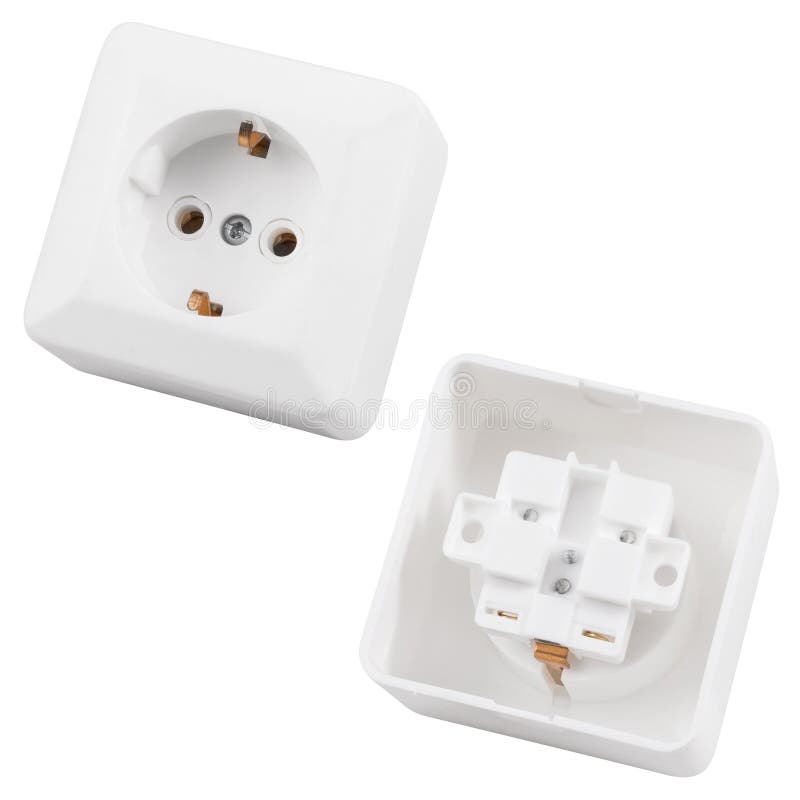 Built-in Socket Isolated on White Background Stock Photo - Image of ...