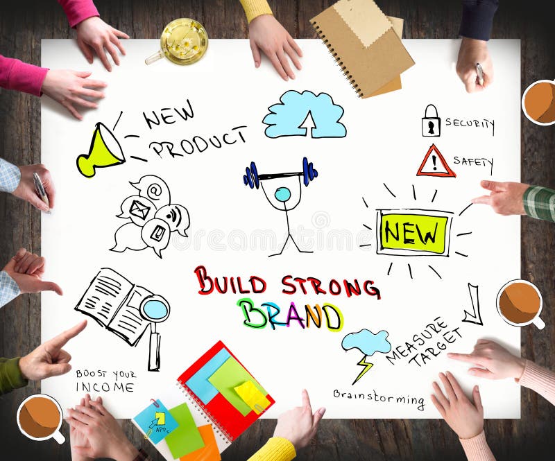 Built Stong Brand, Branding Concept Stock Photo - Image of creative ...