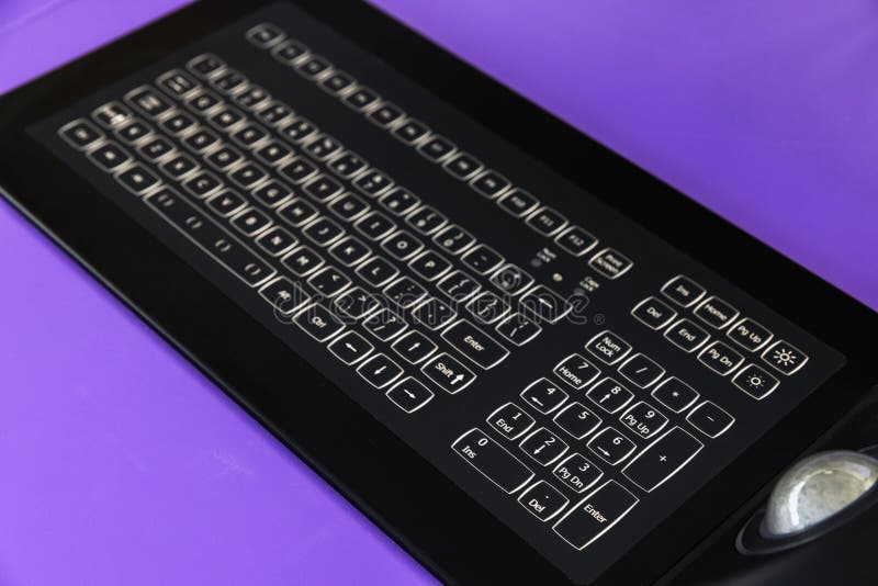 Built-in Tabletop Industrial Input Device with Black Keyboard Stock ... Built-in Tabletop Industrial Input Device with Black Keyboard Stock ...