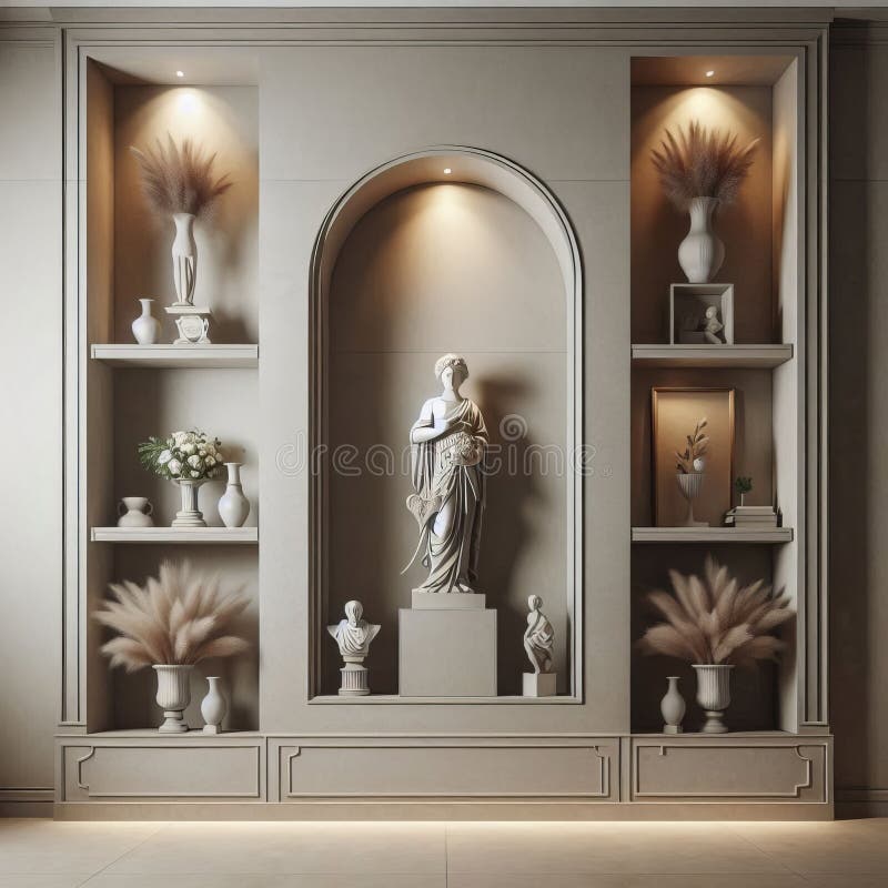 Built in Wall Niches Recessed Spaces within Walls Designed To Di Stock ...