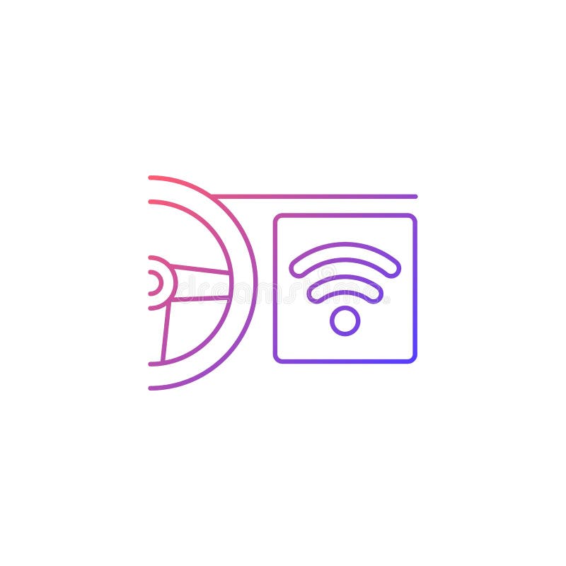 Built in Wifi Hotspot Gradient Linear Vector Icon Stock Vector ...