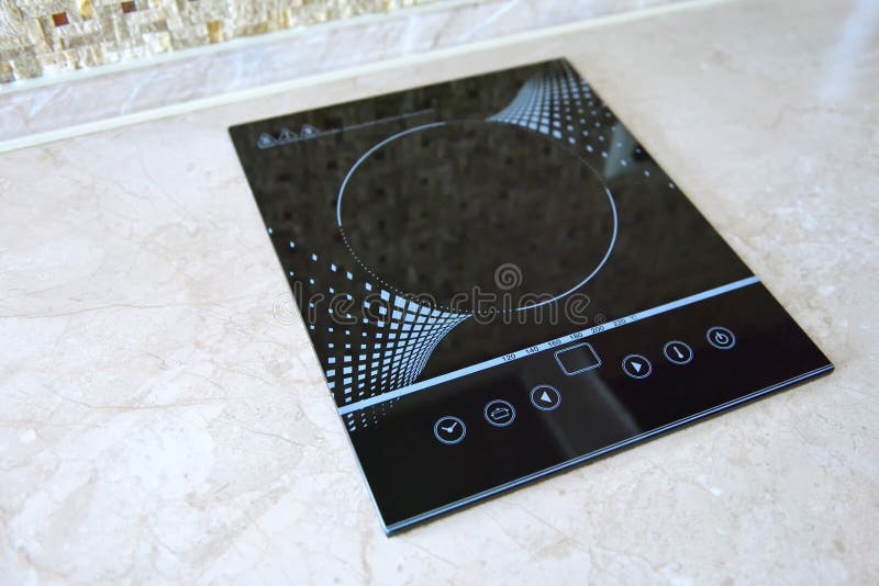 Built-in Worktop Electric Cooker in Black Color for Cooking Stock Image ...