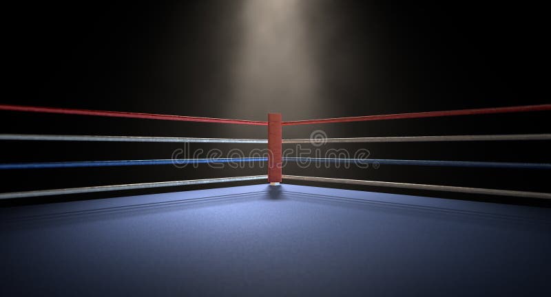 Buio D'angolo Di Spotlit Di Pugilato Illustrazione di Stock ...
