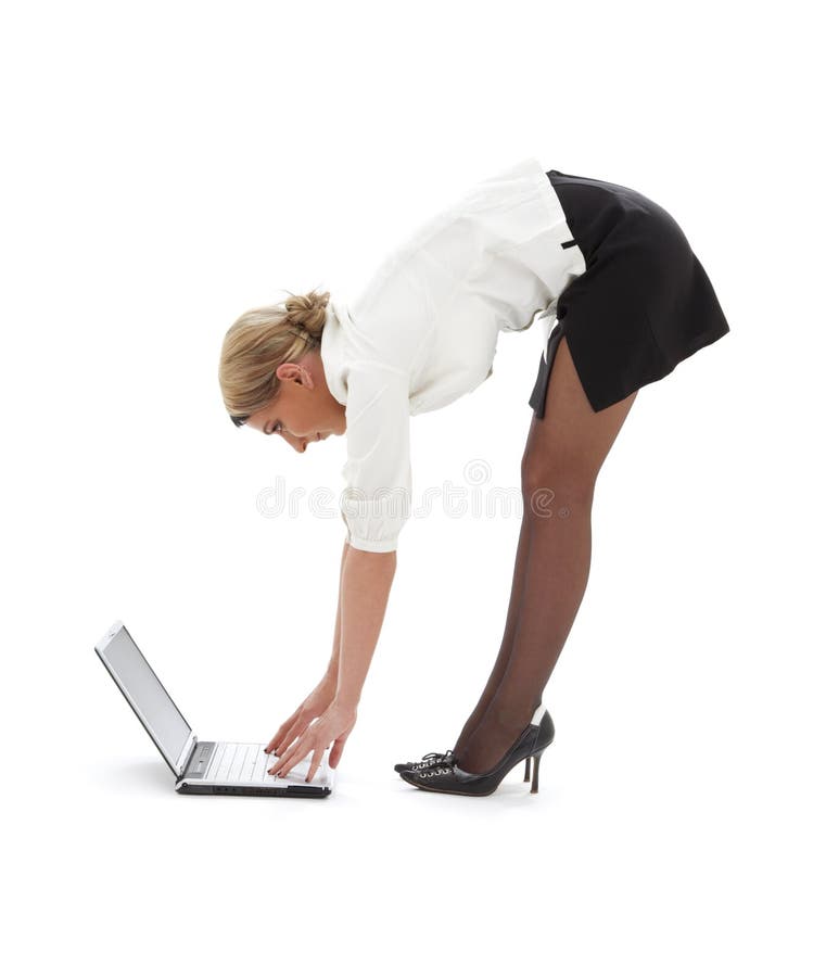 Office Girl Bending Over Stock Photos - Free & Royalty-Free Stock ...