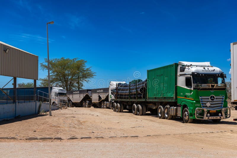 Buitepos Border Checkpoint between Namibia and Botswana Editorial Stock ...