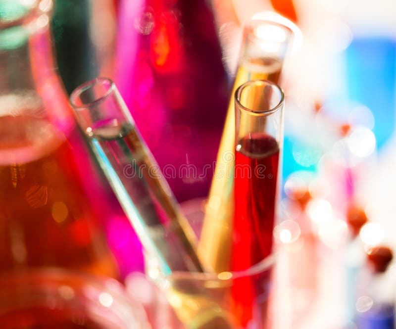 Buizen in Het Laboratorium, Zachte Nadruk Stock Afbeelding - Image of ...