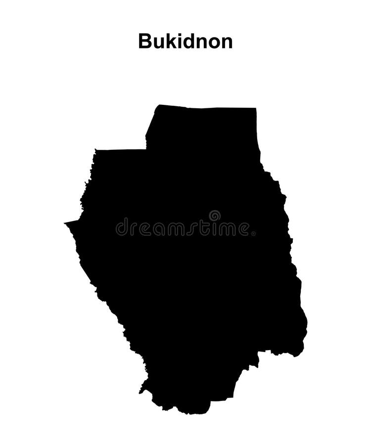 Bukidnon outline map stock vector. Illustration of border - 360617490