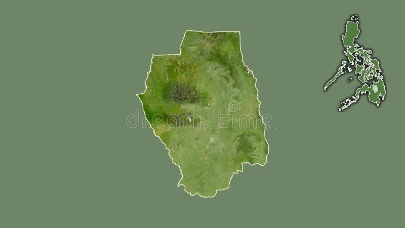 Bukidnon, Philippines, Extruded and Isolated. Satellite Stock Video ...