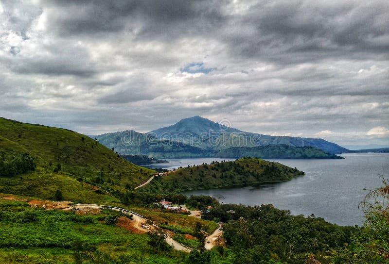Holbung Hill, North Sumatra Samosir Island Stock Photo - Image of ...