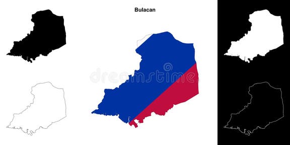 Bulacan outline map stock vector. Illustration of territory - 323860289