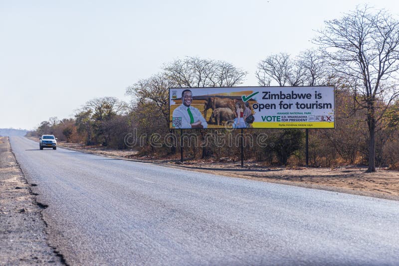 Bulawayo, Zimbabwe. July 2nd 2023. Election Billboards Show ZANU PF ... Bulawayo, Zimbabwe. July 2nd 2023. Election Billboards Show ZANU PF ...