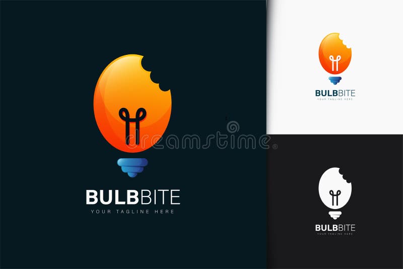 Bulb bite logo design stock vector. Illustration of nature - 255643223