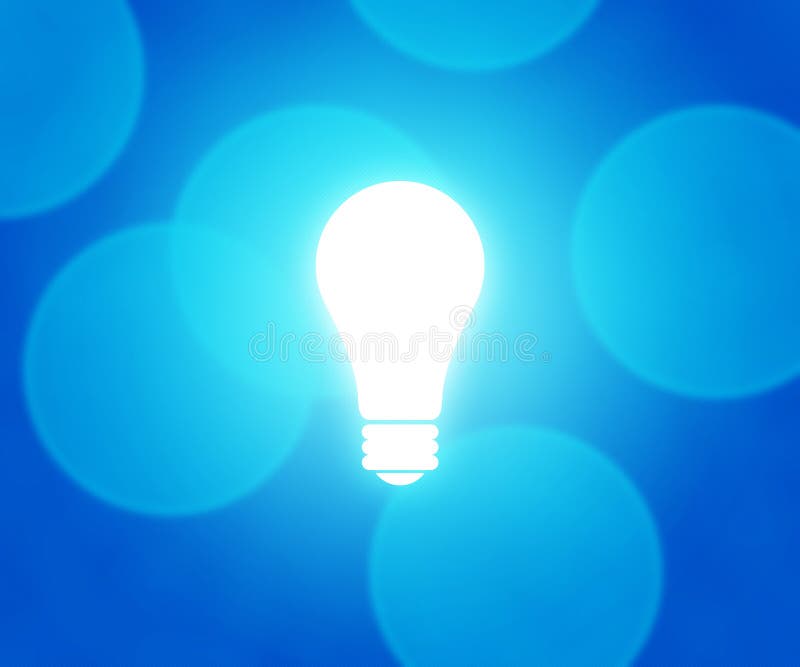Bulb Blue Background stock illustration. Illustration of energy - 28802853