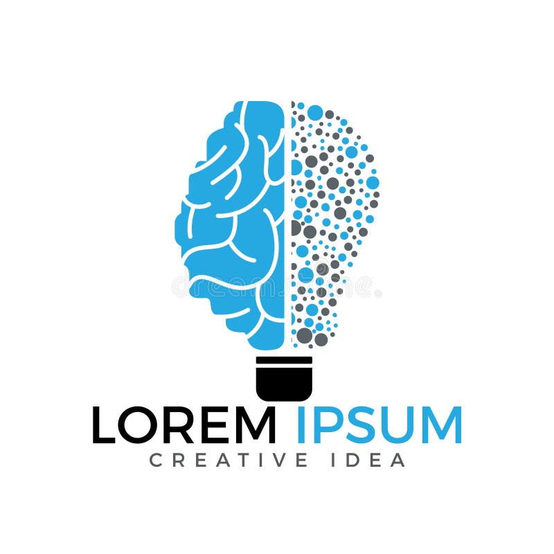 Bulb and Brain Logo Design. Creative Light Bulb Idea Brain Vector Icon ... Bulb and Brain Logo Design. Creative Light Bulb Idea Brain Vector Icon ...