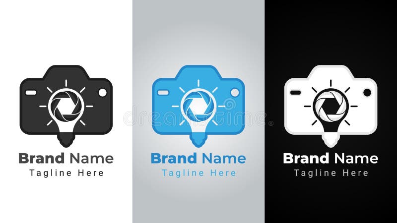 Bulb Camera Logo stock vector. Illustration of electronics - 338639261