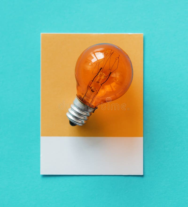Bulb, Card, Colorful stock photo. Image of solution - 116857556