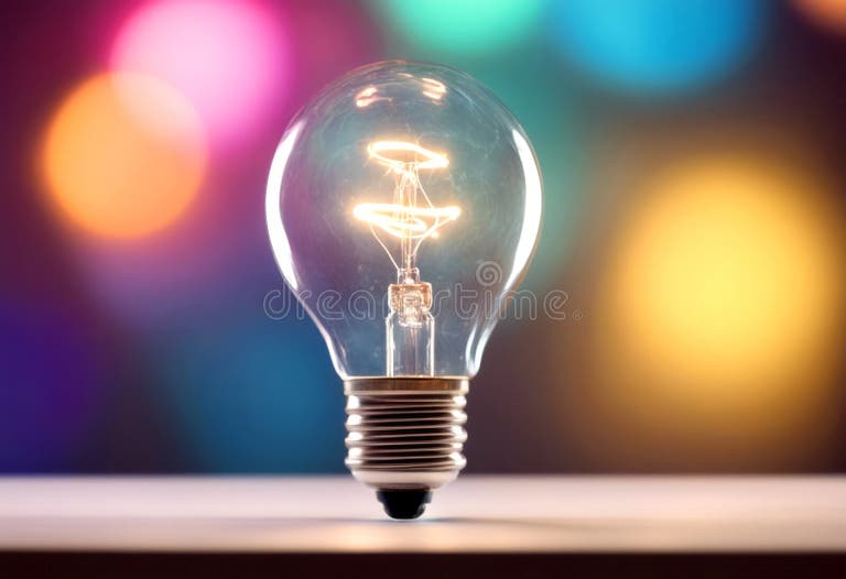 Bulb Colorful Idea Olated Visualization Transparent Creative Element ...