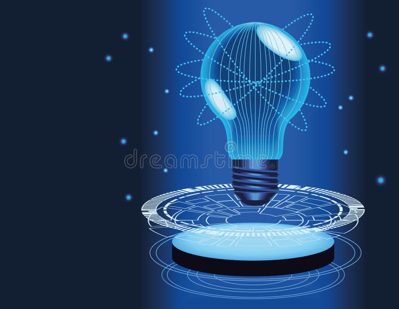 Bulb in cyber security stock vector. Illustration of digital - 251201416